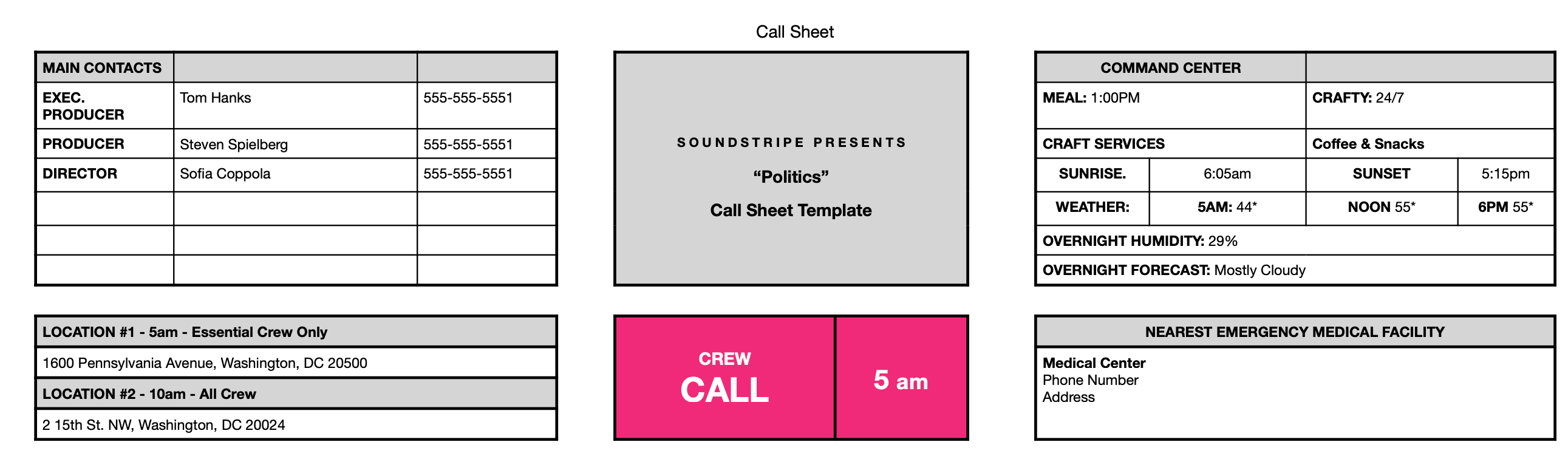 How (And Why) to Use a Call Sheet Template