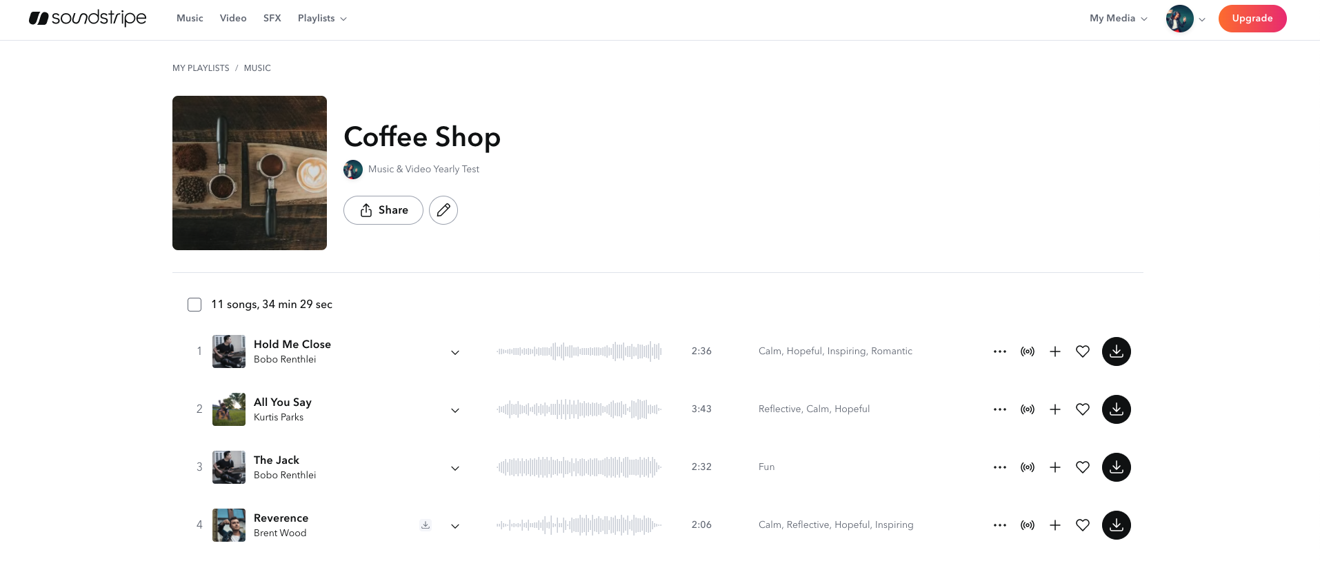 Download Multiple Songs or SFX from My Playlists